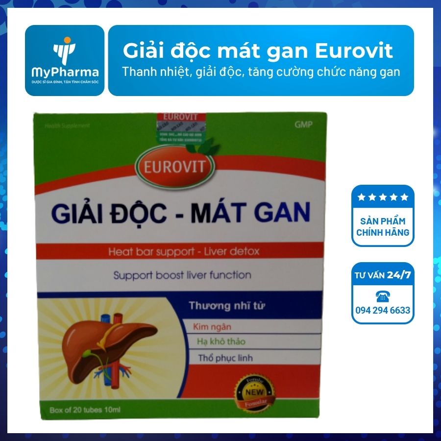 Giải độc mát gan Eurovit - Thanh nhiệt, tăng cường chức năng gan