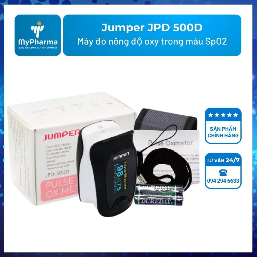 Máy đo nồng độ oxy trong máu SpO2 Jumper JPD 500D