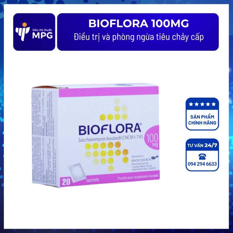 Bioflora 100mg - Thuốc điều trị và phòng ngừa tiêu chảy cấp (Hộp 20 gói ...